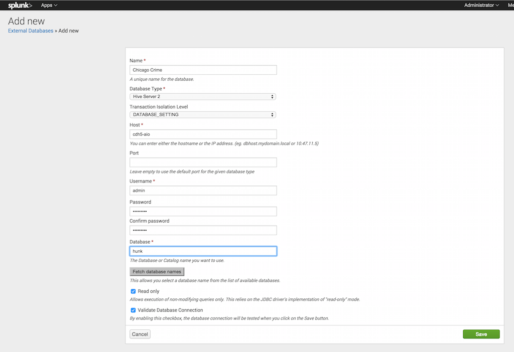 B Hadoop Splunk Db Connect And Cloudera Hive Jdbc Connector 6891
