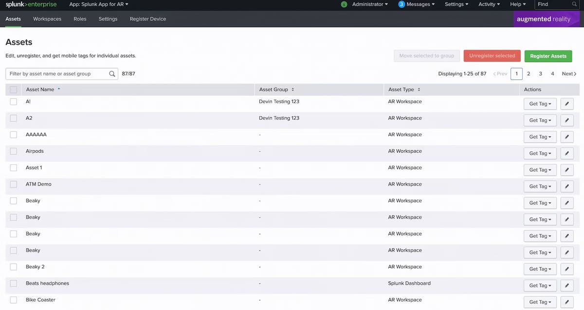 Splunk AR: Admin AR Web App | Splunk
